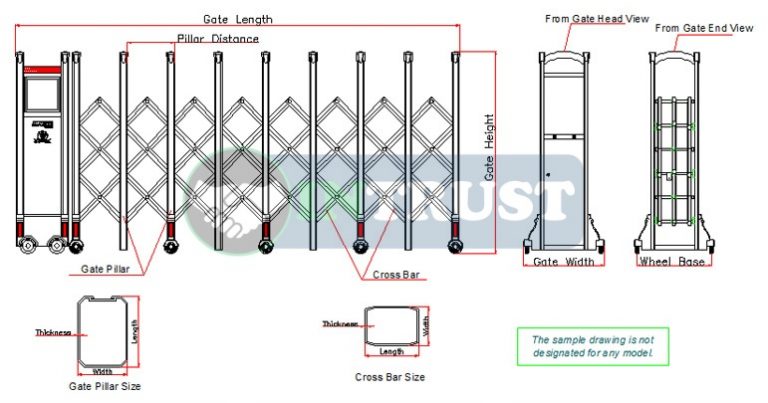 automatic retractable gate | collapsible gate | Automatic Folding ...